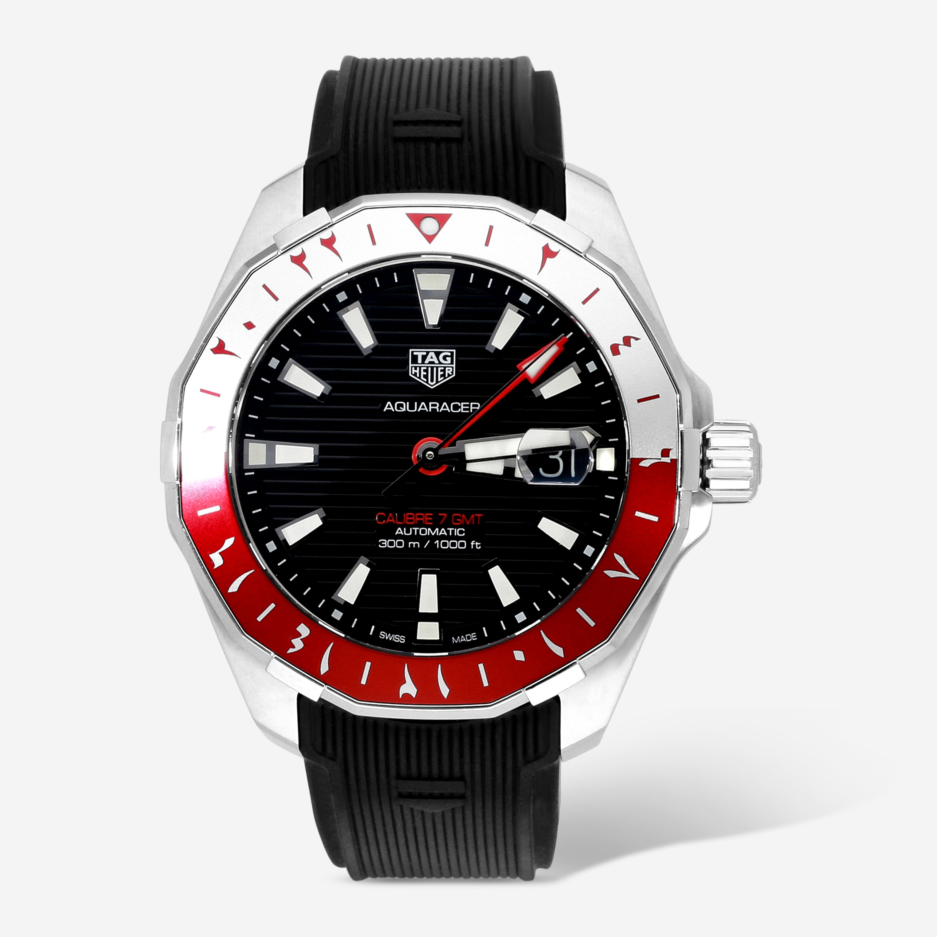 Tag Heuer Aquaracer GMT Qatar Edition Stainless Steel Automatic Men's ...